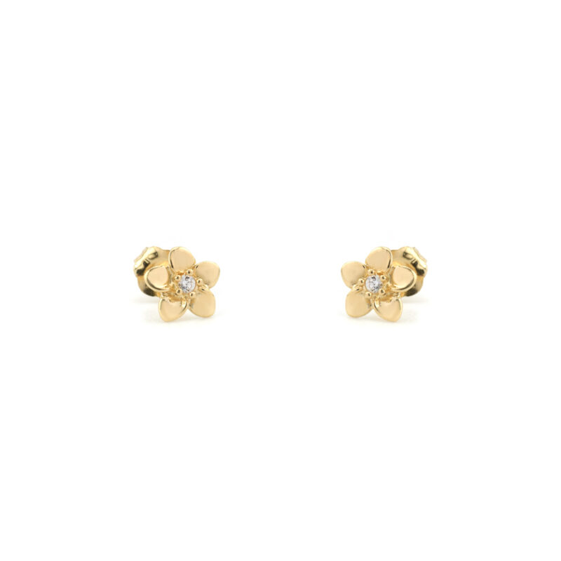 Dormilona de flor en oro 14k | Joyería Alahas